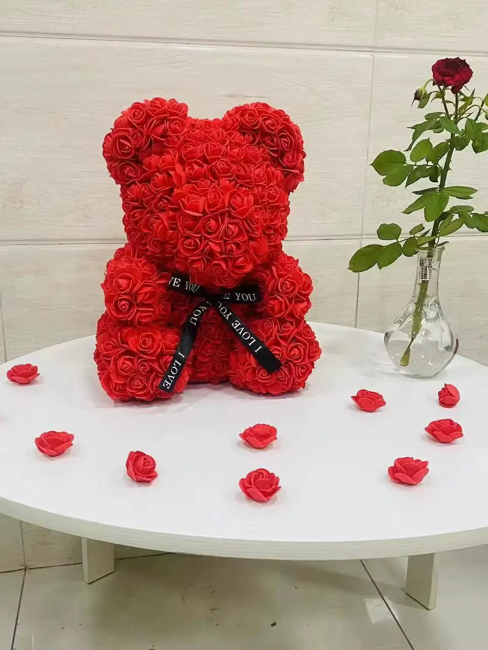 Romantic Valentine'S Day Creative Eternal Flower Rose Bear – The ...